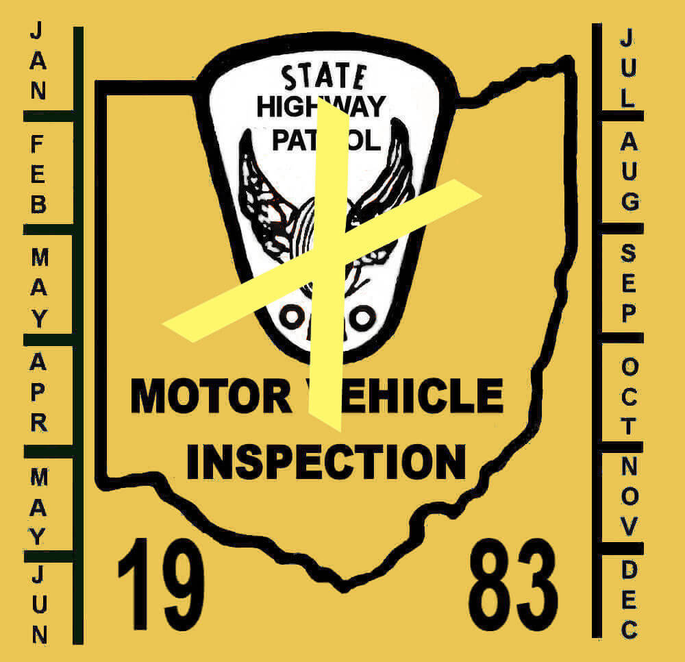 1983 Ohio Inspection sticker : Bob Hoyts Classic Inspection Stickers ...