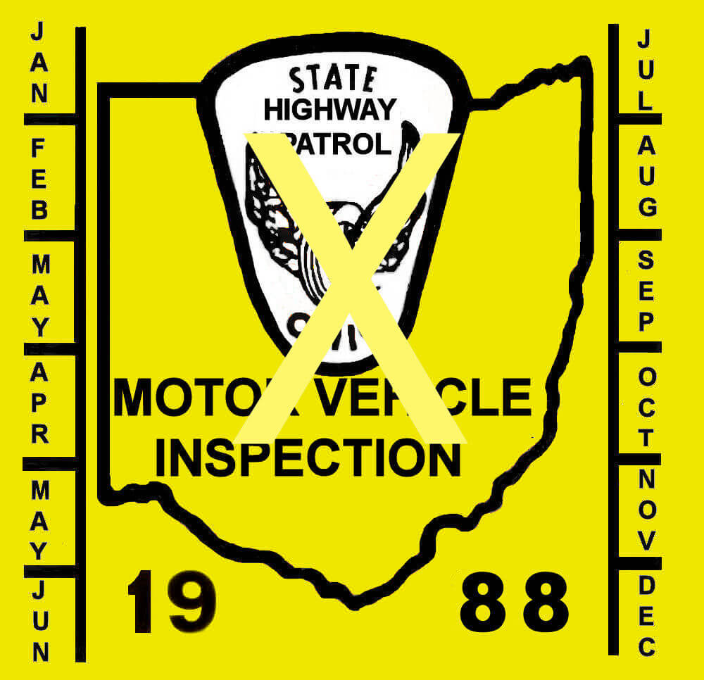 1984 Ohio Inspection Sticker : Bob Hoyts Classic Inspection Stickers ...