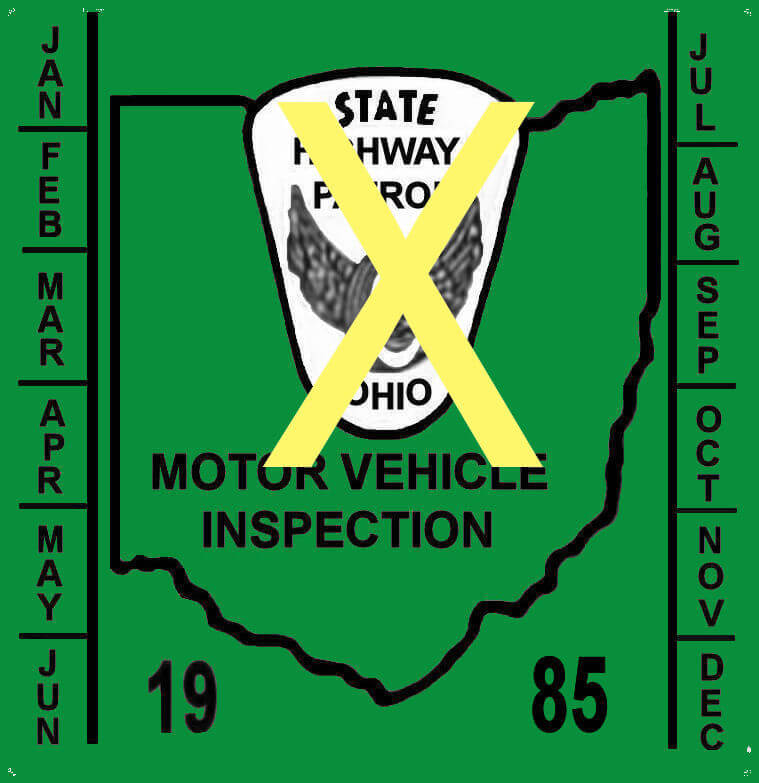 1985 Ohio Inspection sticker : Bob Hoyts Classic Inspection Stickers ...