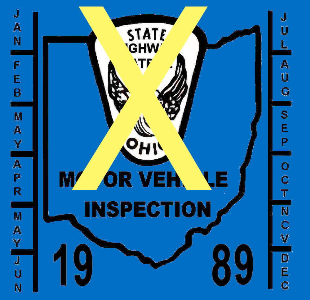 1989 Ohio inspection sticker : Bob Hoyts Classic Inspection Stickers ...