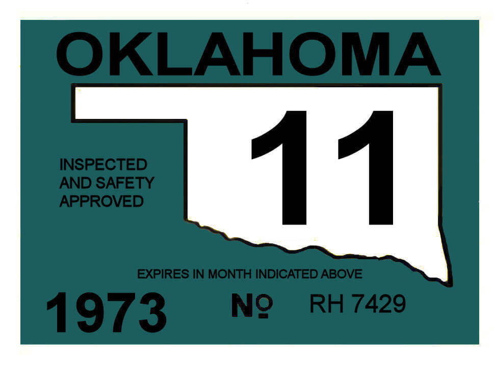 Oklahoma : Bob Hoyts Classic Inspection Stickers | Add a Final Touch to ...