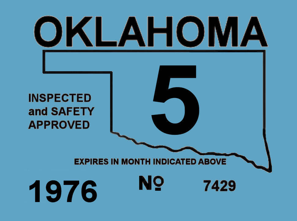 Oklahoma : Bob Hoyts Classic Inspection Stickers | Add a Final Touch to ...