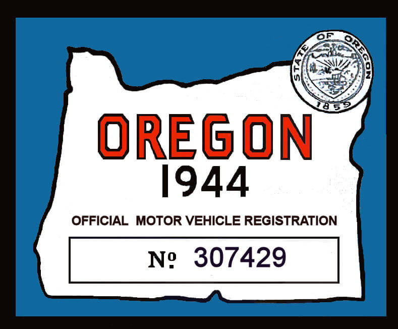 1944 to 1983 Oregon Safety Check Inspection Sticker : Bob Hoyts Classic ...