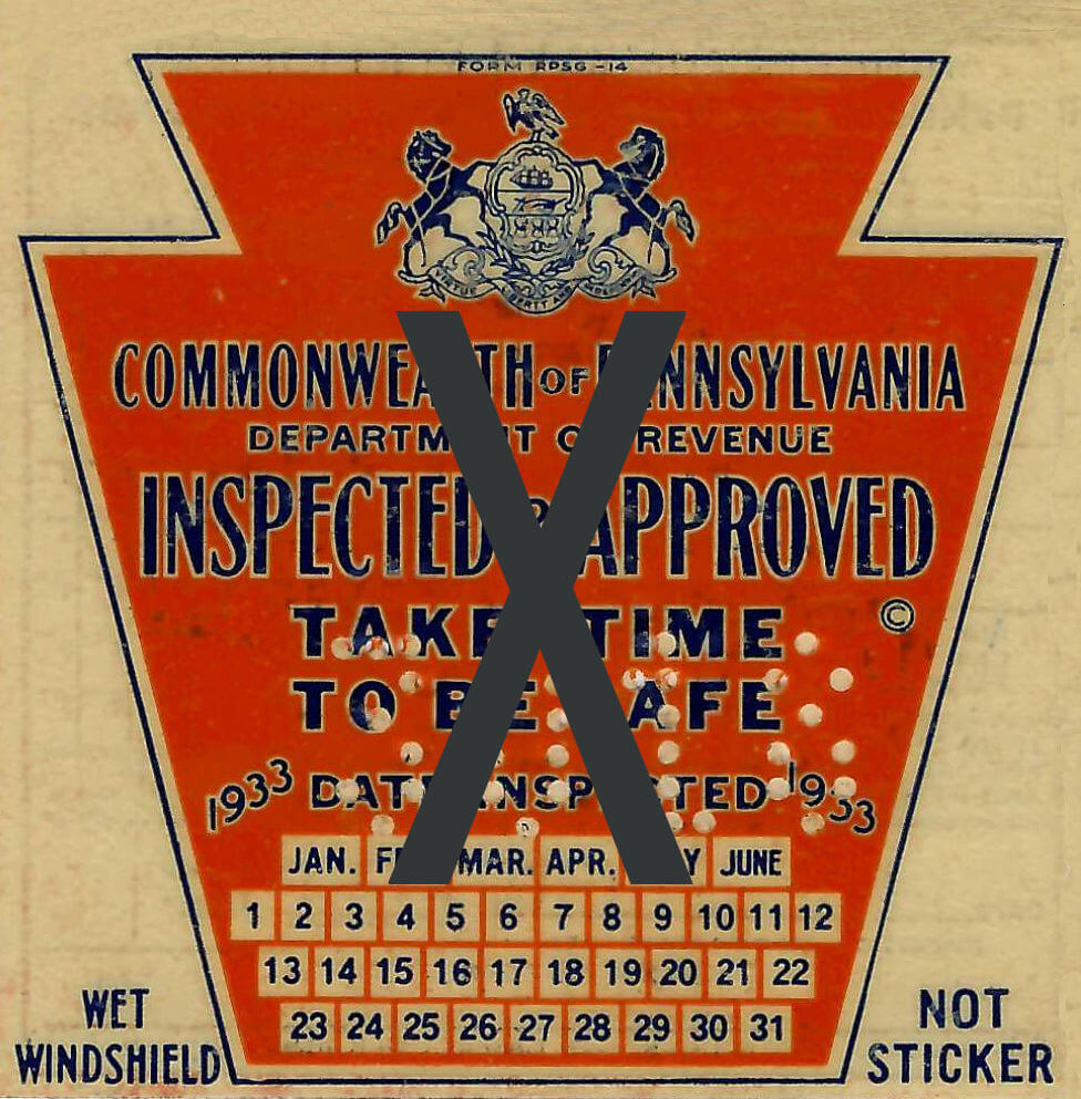 Pennsylvania : Bob Hoyts Classic Inspection Stickers | Add a Final ...