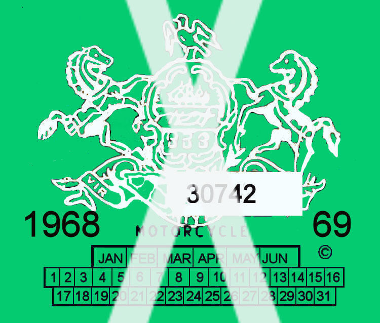 1968-69 Pennsylvania Inspection sticker MOTORCYCLE : Bob Hoyts Classic ...