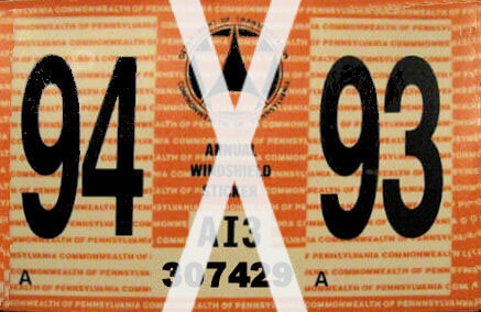 1993-94 Pennsylvania Inspection : Bob Hoyts Classic Inspection Stickers ...