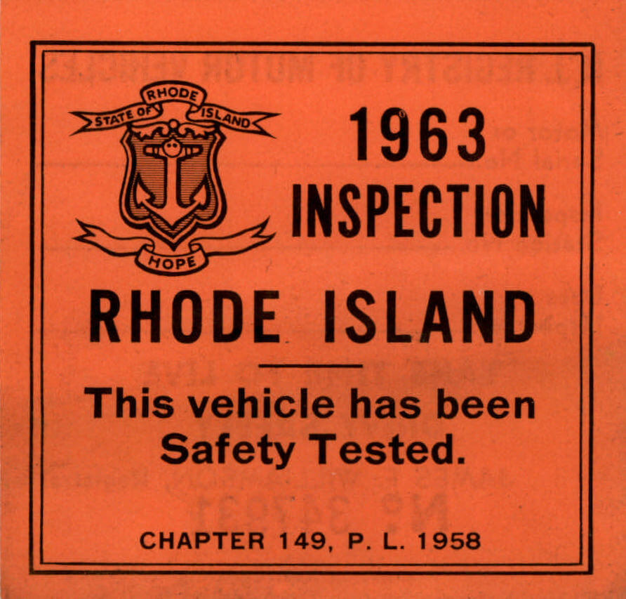 Rhode Island : Bob Hoyts Classic Inspection Stickers | Add a Final ...