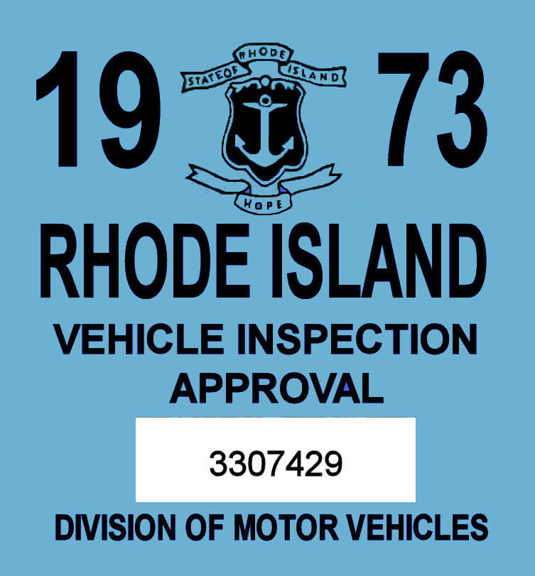 Rhode Island : Bob Hoyts Classic Inspection Stickers | Add a Final ...