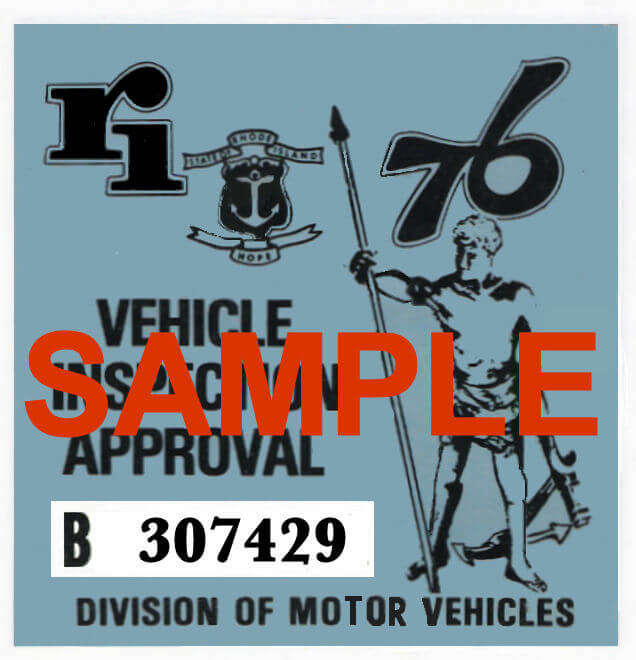 Rhode Island : Bob Hoyts Classic Inspection Stickers | Add a Final ...