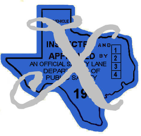 1949 Texas Safety Lane Inspection Sticker : Bob Hoyts Classic ...
