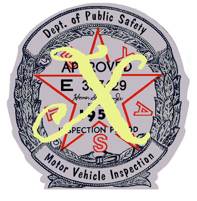 1956 Texas Inspection sticker : Bob Hoyts Classic Inspection Stickers ...