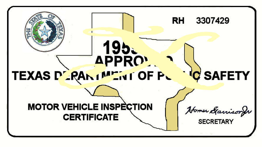 1959 Texas Inspection Sticker : Bob Hoyts Classic Inspection Stickers ...