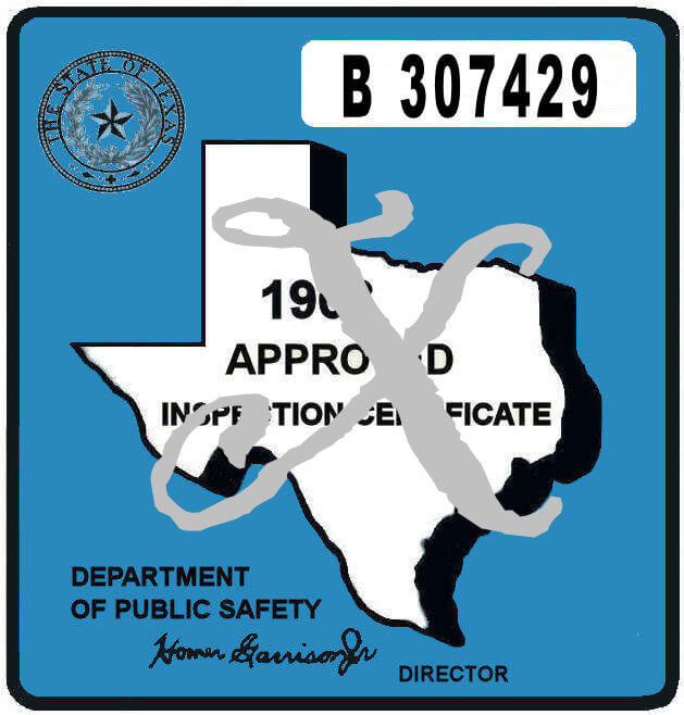 1963 Texas Inspection Sticker : Bob Hoyts Classic Inspection Stickers ...