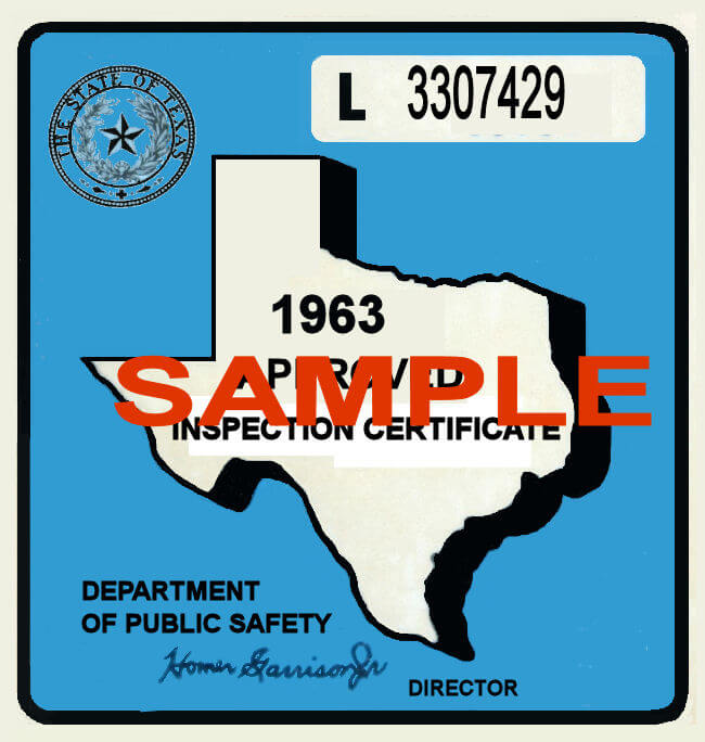 Inspection Sticker El Paso Tx at Pablo Joyce blog