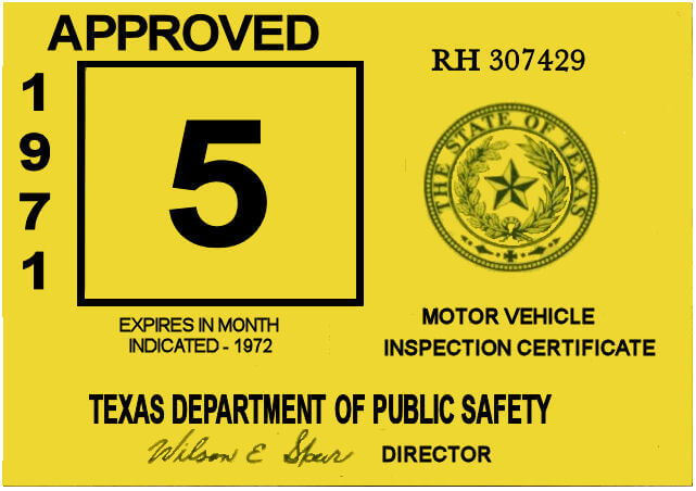 Texas Inspection Symbol
