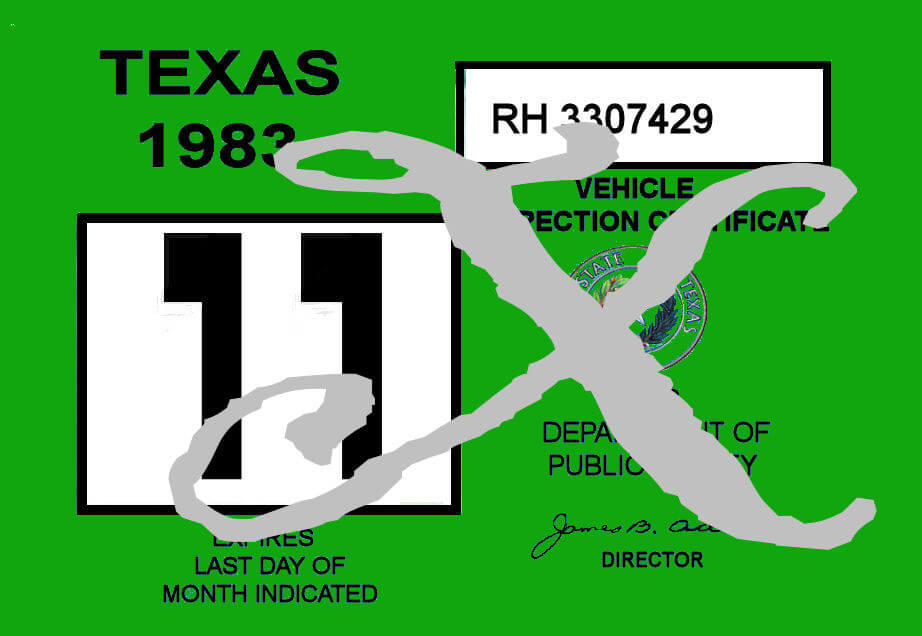 1983 Texas Inspection Sticker : Bob Hoyts Classic Inspection Stickers ...
