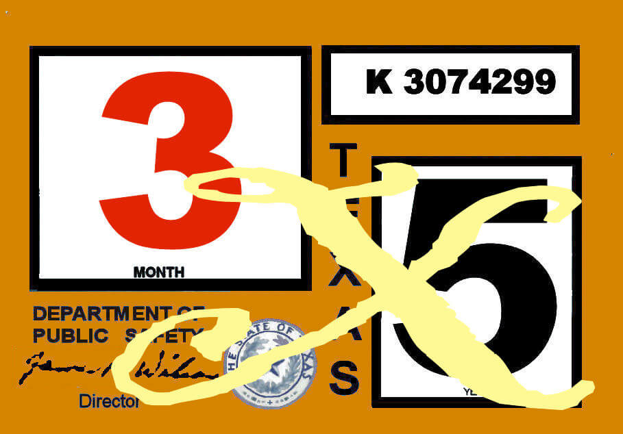 1995 Texas inspection sticker : Bob Hoyts Classic Inspection Stickers ...