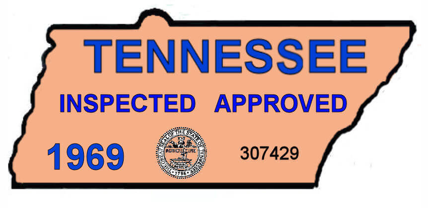 1969 Tennessee Safety inspection sticker : Bob Hoyts Classic Inspection ...
